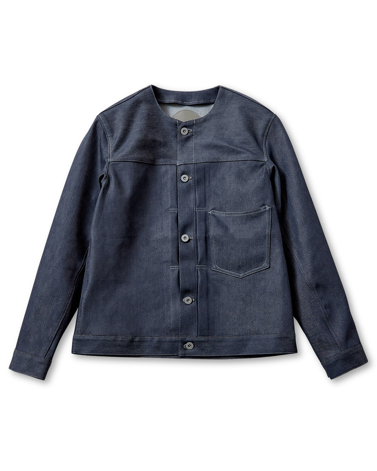 NO COLLAR JACKET MEN BLUE— PMC PERMANENT